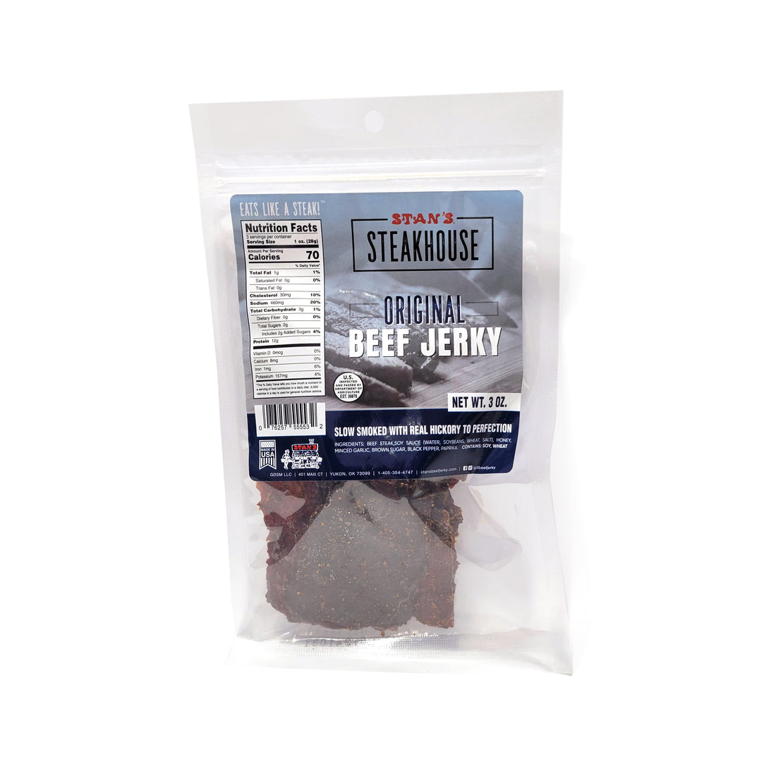 Stan's Steakhouse Beef Jerky - 3oz Original – Stan's Beef Jerky